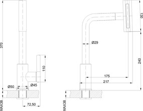 Invena Nelia, vysoká dřezová baterie, 4-funkční výtok, chromová, INV-BZ-34-001-A Leták: https://cloud.invena.pl/s/nnXaZKg3crBrRkz/download?path=%2FPliki%20do%20strony%20www%2FBZ-34-001-A/Inne/BZ-34-001-A-ulotka-PL…