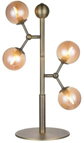 OnaDnes -20% Jantarově hnědá skleněná stolní lampa Halo Design Atom