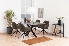 ACTONA GROUP Jídelní židle BRENDA s područkami hnědá 0000093136