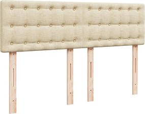 Box spring postel s matrací krémová 140x200 cm textil 3287110