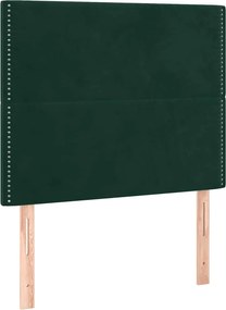 Box spring postel s matrací tmavě zelená 100x200 cm samet 3137770
