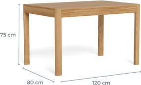 ACTONA Rozkládací jídelní stůl AREZZO přírodní 120/220x80 cm