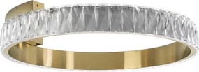 Toolight Toolight, LED křišťálové závěsné svítidlo 60cm, APP1506-C, zlatá matná, OSW-06790