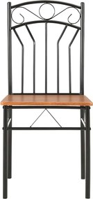 Jídelní židle 4 ks hnědé MDF 281398
