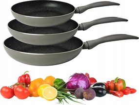 Kompletní Sada Pánví 20/24/28 CM Non-stick 3el Ideální pro každodenní použití
