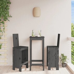 vidaXL Barové stoličky 2 ks 40 x 42 x 120 cm masivní borové dřevo [825353] Barva: Šedá borovice
