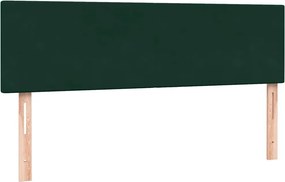 Box spring postel s matrací tmavě zelená 160x220 cm samet 3317994