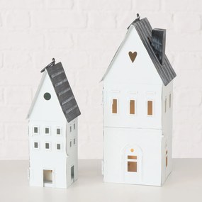 Kovová lucerna Domek 28 cm - větší
