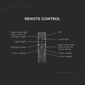 LED Stmívatelná solární pouliční lampa LED/6W/3,2V 6000K IP65 5000 mAh + DO