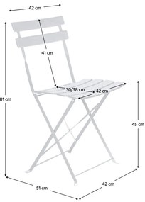 Kondela Zahradní set 1+2, bílá, ocel, OBAX