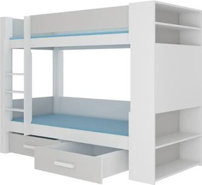 Dvoupodlažní postel pro dvě osoby GARET 200x90 – šedá