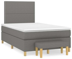 Box spring postel s matrací tmavě šedá 120x190 cm textil 3270398