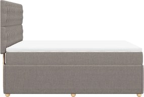 Box spring postel s matrací taupe 140x190 cm textil 3294362