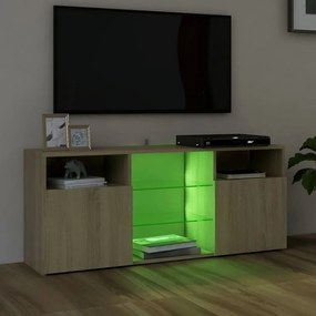 TV skříňka s LED osvětlením dub sonoma 120 x 30 x 50 cm