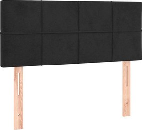 Box spring postel s matrací černá 100x200 cm samet 3127477