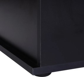 HOMCOM Dřevěný úložný box s víkem, nosnost max. 120 kg pro ložnici a obývací pokoj 100x40x40 cm Černý