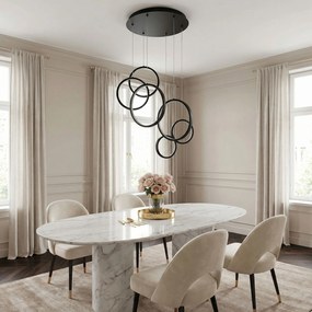 Toolight Rea, ZÁVĚSNÁ STROPNÍ LAMPA APP1921-CP BLACK, OSW-66064