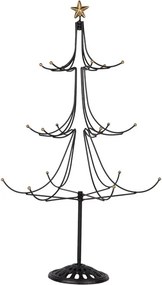 Černá antik kovová dekorace stromek Christmas Tree - Ø 41*71 cm