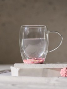 Sinsay - Skleněný hrnek s dvojitým dnem a ozdobnými třpytkami - vícebarevná