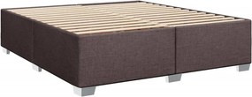 Box spring postel s matrací tmavě hnědá 180x200 cm textil 3285984