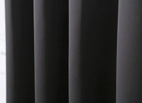 Závěs OXFORD LIGHT 140x270 cm, černý Zavěšení: Řasící páska