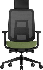 Kancelářská ergonomická židle K42  SP – síť/ čalouněná, zelená