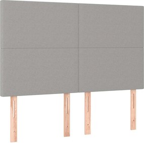 Box spring postel s matrací světle šedá 140 x 190 cm textil 3127797