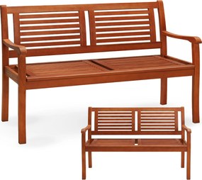 Zahradní lavice z eukalyptového dřeva 120x56x88cm certifikace FSC®