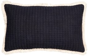 OnaDnes -20% Hoorns Černý bavlněný polštář Blanid 40 x 60 cm