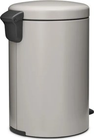 Světle šedý nášlapný ocelový odpadkový koš 20 l NewIcon – Brabantia