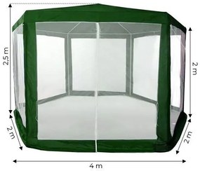 Bestent Zahradní altán 2x2x2m s moskevkou Green
