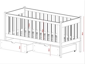 Legno Dětská postel Alice borovice Rozměr (cm): 80x160