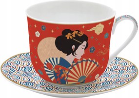 Šálek s podšálkem 1+1 komplet porcelán 400 ml Tokyo Coll