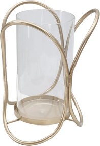 Svícen Glox 21 cm bronzový/čirý