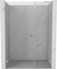 Mexen Lunar-B, L Otočné levé sprchové dveře 130 cm, 8mm čiré sklo, ocelový profil, 832SL-130-050-97-00-L