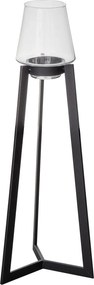 Malý svícen Loft Glow se skleněným krytem 27x27x86 cm
