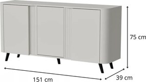 Komoda Volare 3D 151 cm kašmírová