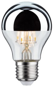 Paulmann 28669 LED žárovka se stříbrným vrchlíkem, 4,8W LED 2700K E27, výška 10,6cm