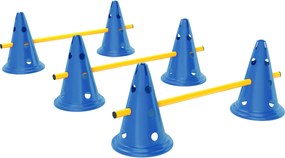 PawHut Agility set pro psy 3-dílné vybavení pro výcvik psů Zásuvná sada překážek se 6 kužely 3 překážky Přepravní taška D07-059V00BU