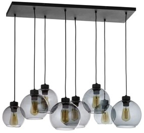 TK LIGHTING Lustr - CUBUS 4113, 230V/15W/8xE27, grafit/černá