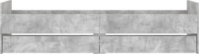 Rám postele se zásuvkami betonově šedý 100 x 200 cm 3207367