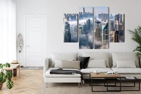 Vícedílný obraz Panorama Města Dubaj V Mlze Nedostatek Nedostatek Přírodní plátno 200x150