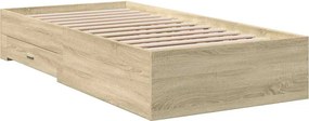 Rám postele se zásuvkami dub sonoma 100x200 cm kompozitní dřevo 3280421