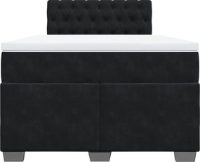 Box spring postel s matrací černá 120 x 190 cm samet 3286266