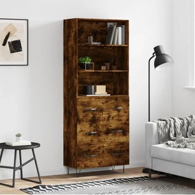 Skříň highboard kouřový dub 69,5 x 34 x 180 cm kompozitní dřevo,  3189378