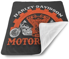 Sablio Deka pro miminko Harley-Davidson motor Černé pozadí - 80x100 cm