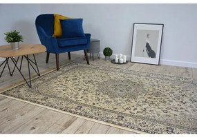 koberec WINDSOR 22915 ROSETTE JACQUARD slonová kost/modrý velikost 160x230 cm | krásné koberce cz