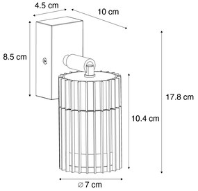 Designové venkovní stropní bodové světlo černé IP44 - Boris