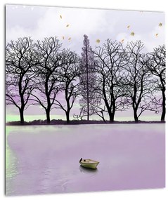Obraz - Pramice na jezeře (30x30 cm)