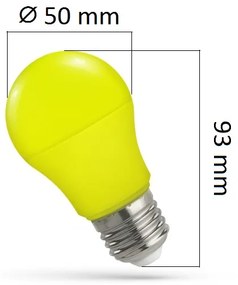 Barevná LED žárovka E27 4,9W žlutá